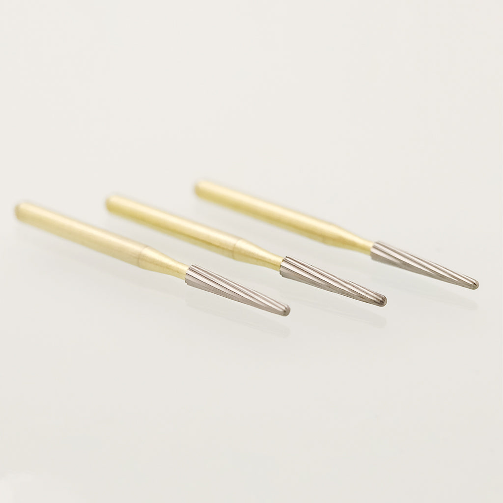 Dental Carbide Burs Trimming & Finishing Extra Long Taper FG 7664 — yepdent