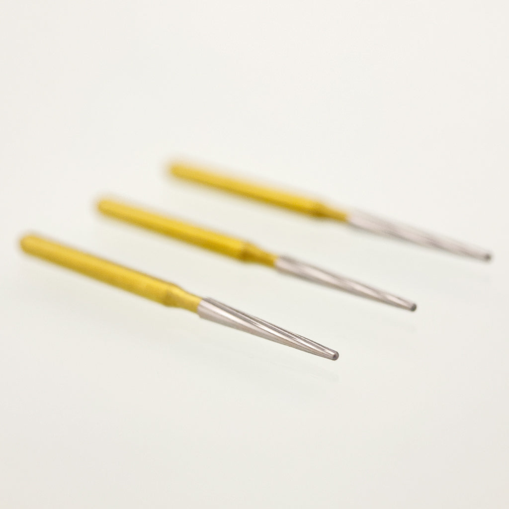 Dental Carbide Burs Trimming & Finishing Taper T-Series FG 7714 — yepdent